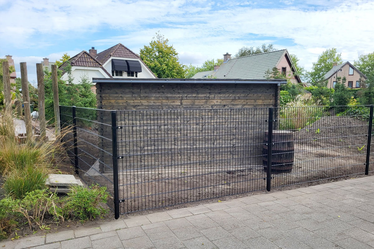 Dubbelstaafmat hekwerk op Urk