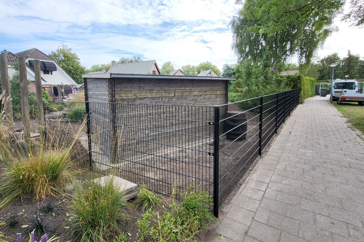 Dubbelstaafmat hekwerk op Urk