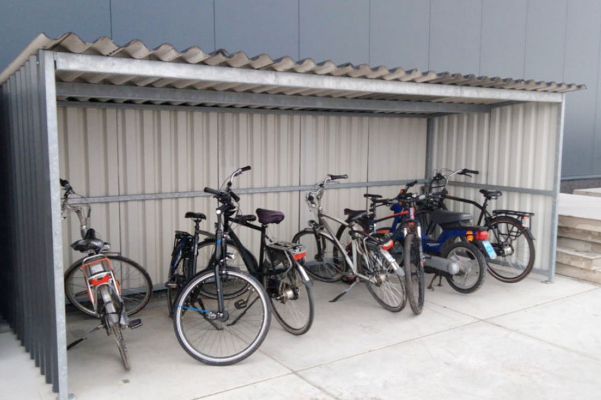 Metalen fietsenstalling