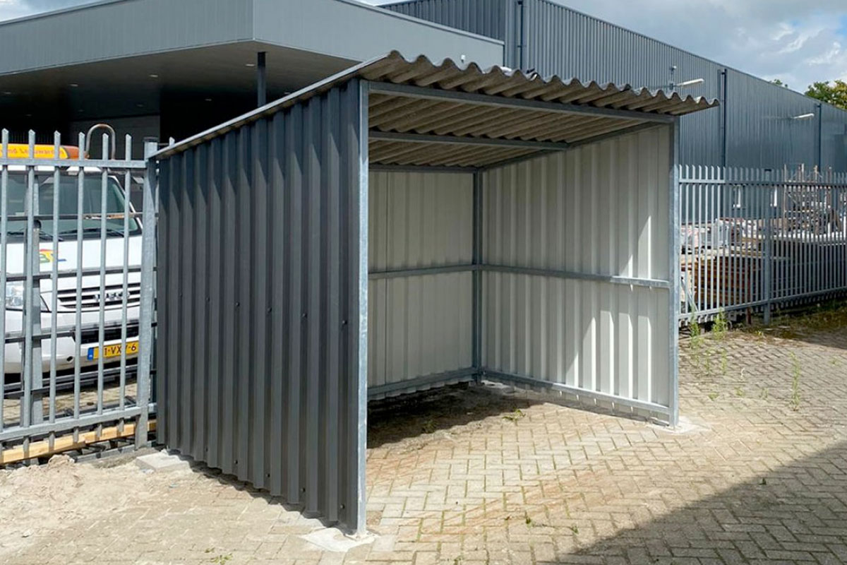 Metalen fietsenstalling