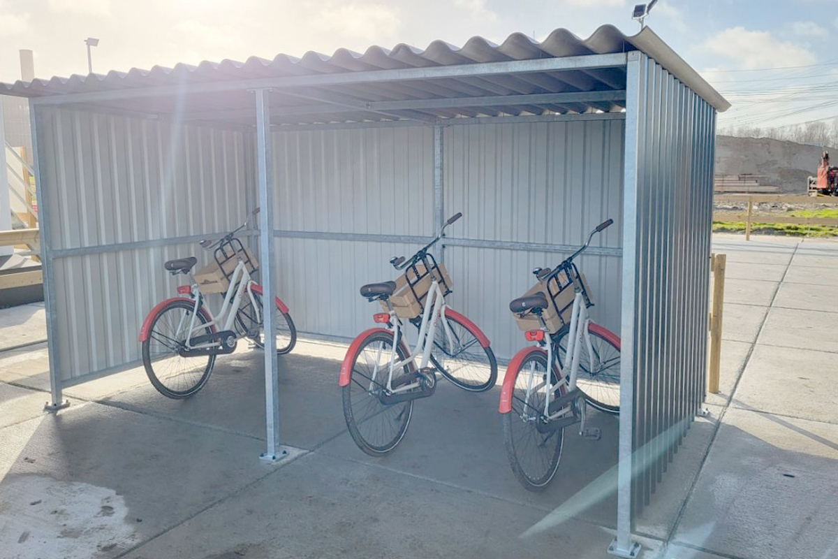 Fietsenberging op maat - Afrastering